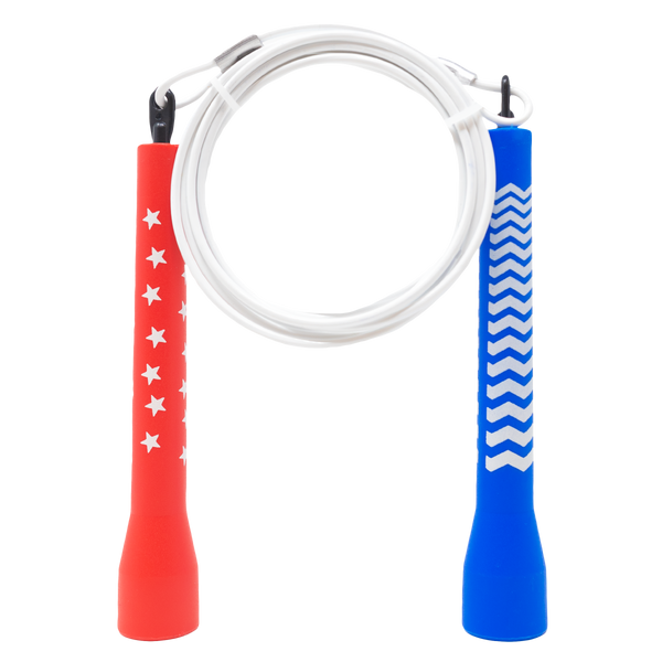 Shred, White, And Blue Speed Rope - Double Under Wonder
